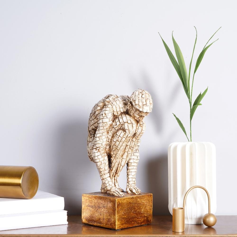 Surreal Bricked Man Showpiece (Brown) - The Artment Price - Buy Online ...