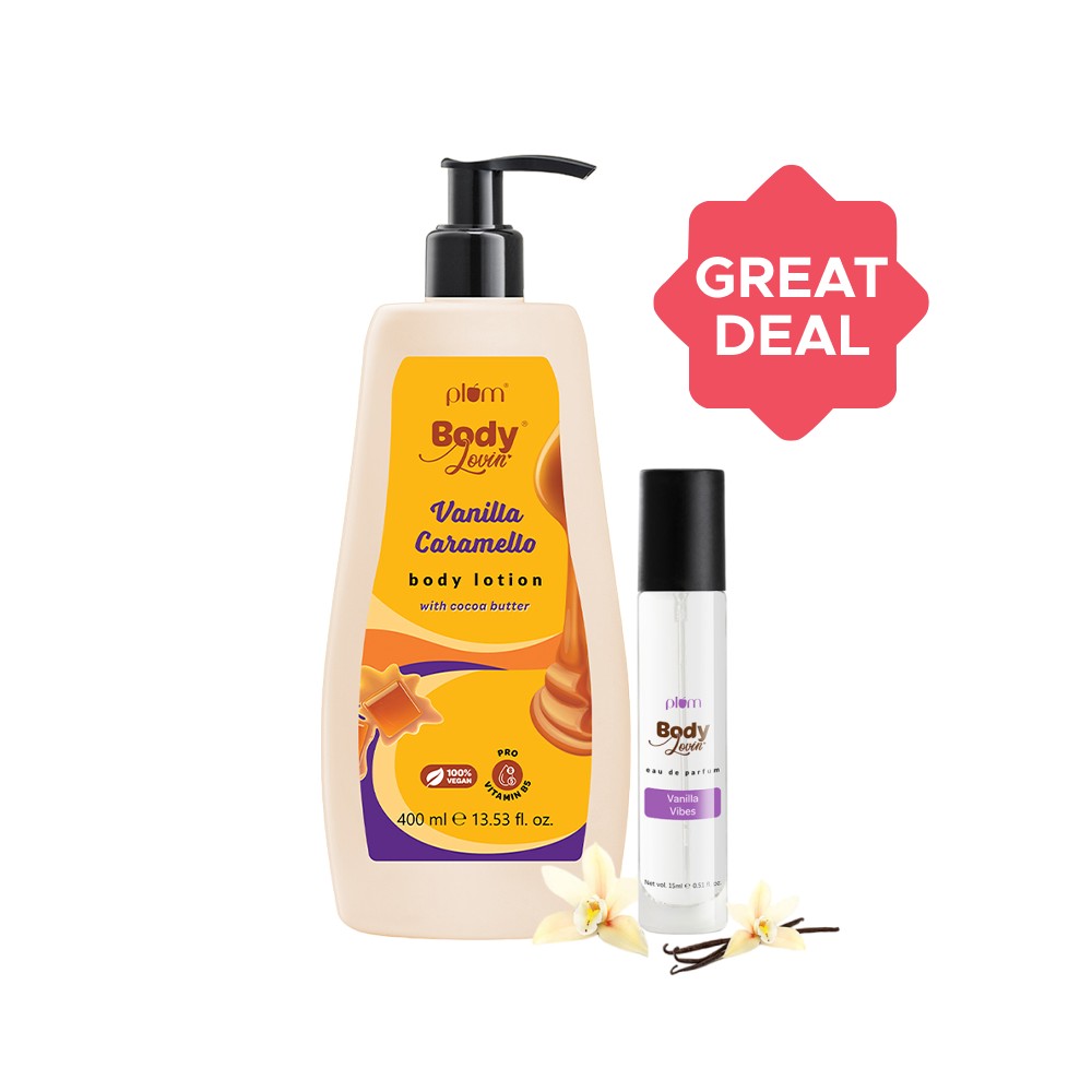 Plum BodyLovin' Eau de Parfum (Vanilla Vibes) + Vanilla Caramello Body ...
