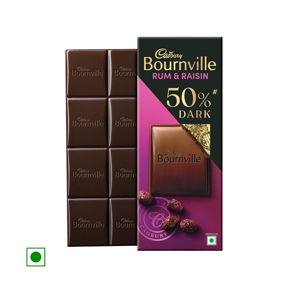 Cadbury Bournville Rum & Raisin Dark Chocolate Bar Price - Buy Online ...