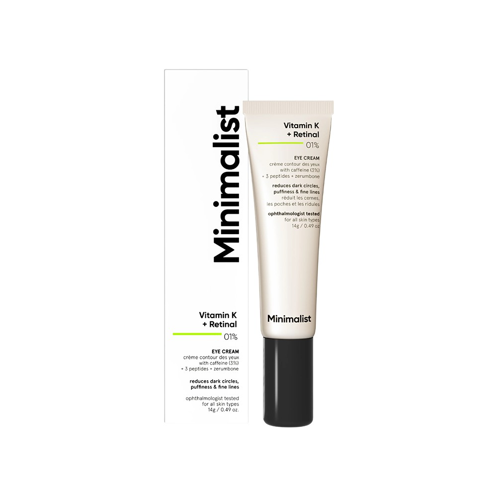 Minimalist Vitamin K + Retinal 01% Eye Cream Price - Buy Online at ₹475 ...