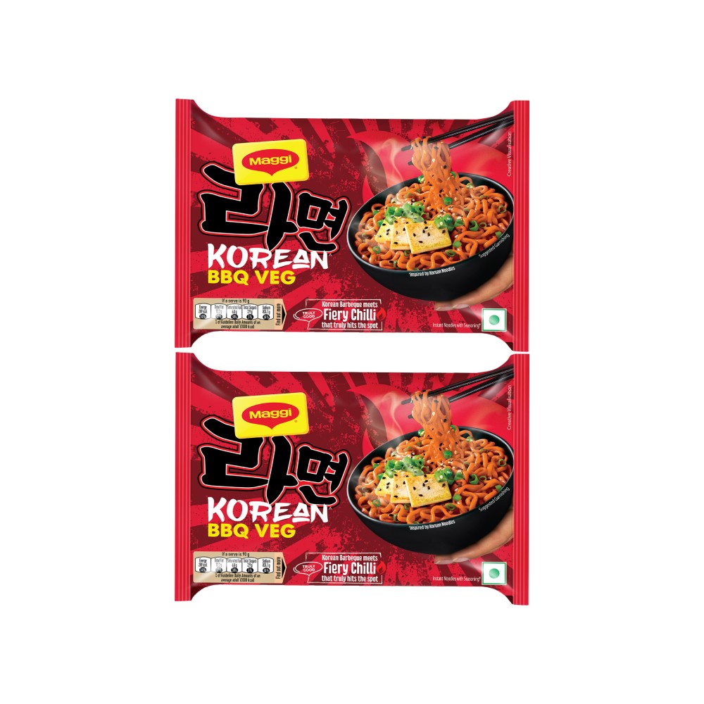 Maggi Korean BBQ Veg Instant Noodles - Pack of 2 Price - Buy Online at ...