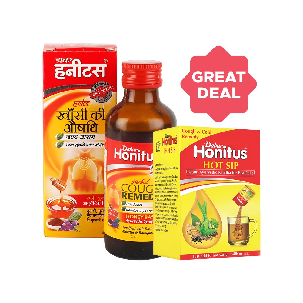 Honitus Cough Syrup + Hot Sip Ayurvedic Kaadha Combo Price - Buy Online ...