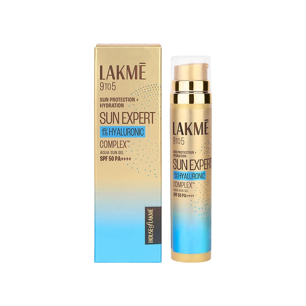 Lakme Sun Expert 1% Hyaluronic Aqua Sunscreen Gel (SPF 50 PA++++) Price ...