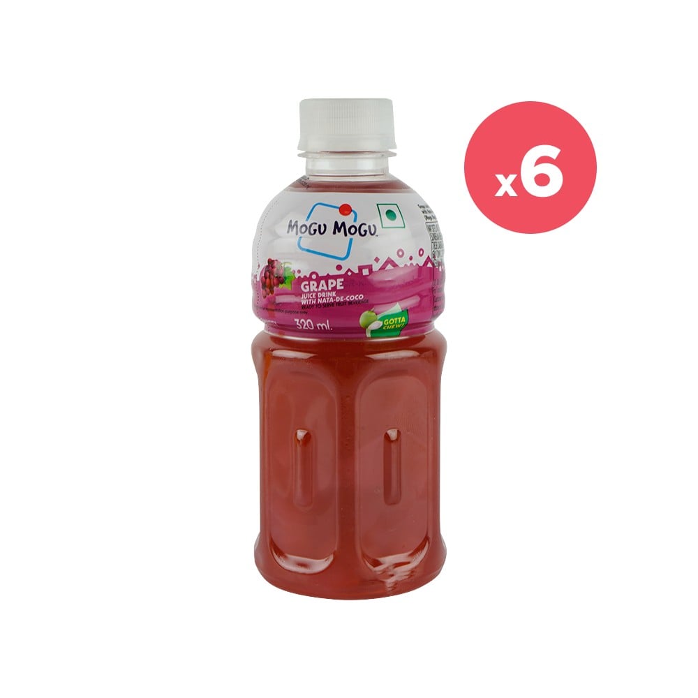 Mogu Mogu Grape Fruit Drink with Nata De Coco - Pack of 6 Price - Buy ...
