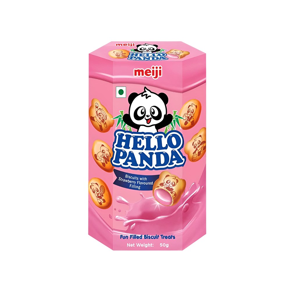 Meiji Hello Panda Strawberry Flavour Center Filled Biscuits Price - Buy ...