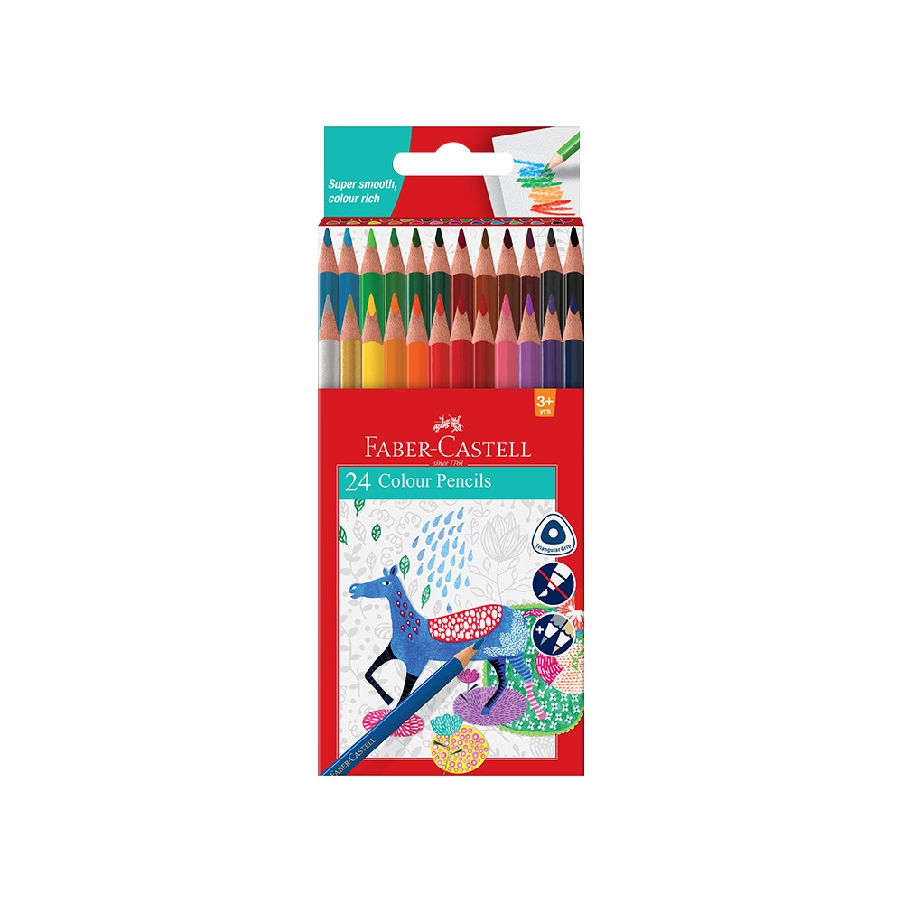 Faber-Castell Triangular Colour Pencils (Multicolour) Price - Buy ...