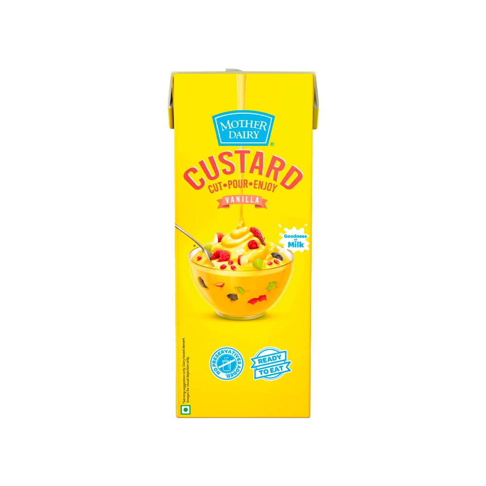 Mother Dairy Vanilla Custard (Ready to Eat) Price - Buy Online at Best ...