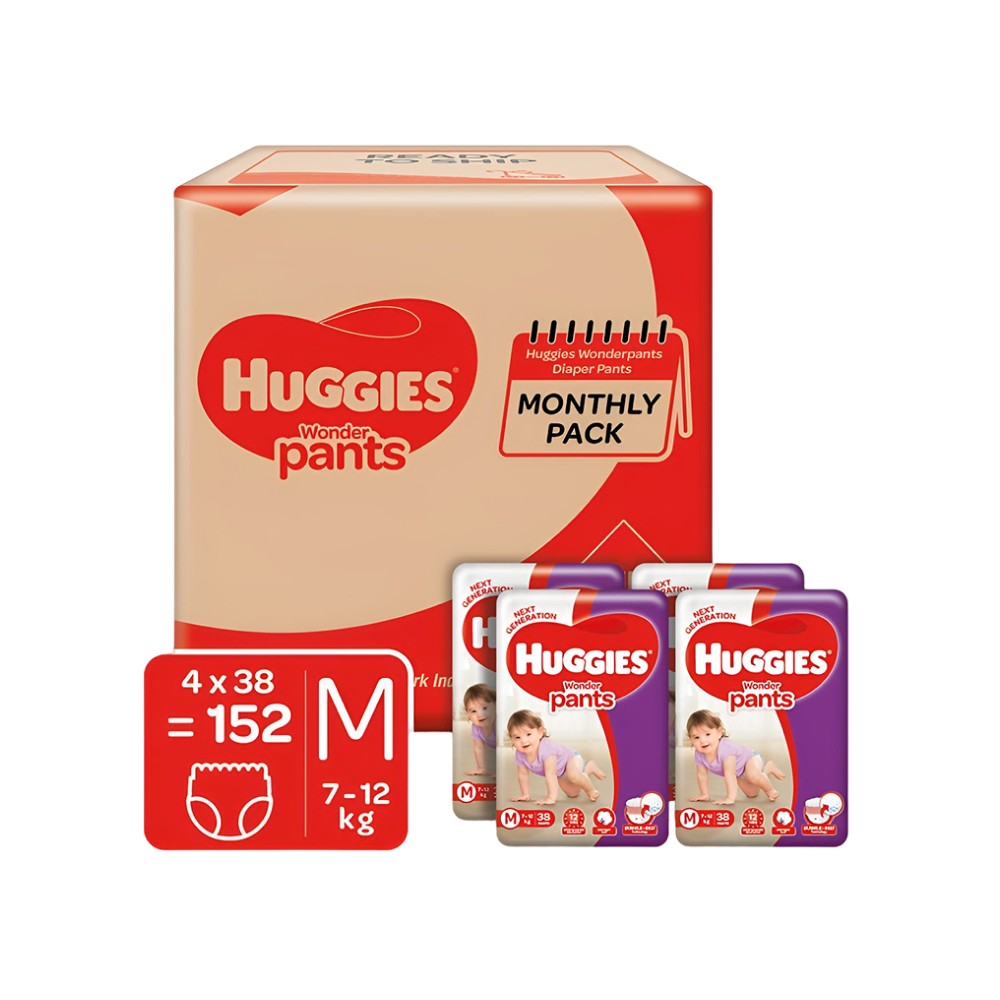 Huggies Wonder Pants Monthly Pack Diaper (M, 7-12 kg) Price - Buy ...