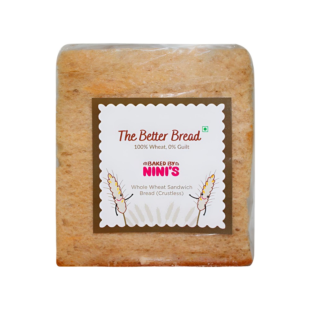 Baked By Nini's Whole Wheat Sandwich Bread (Crustless) Price - Buy ...