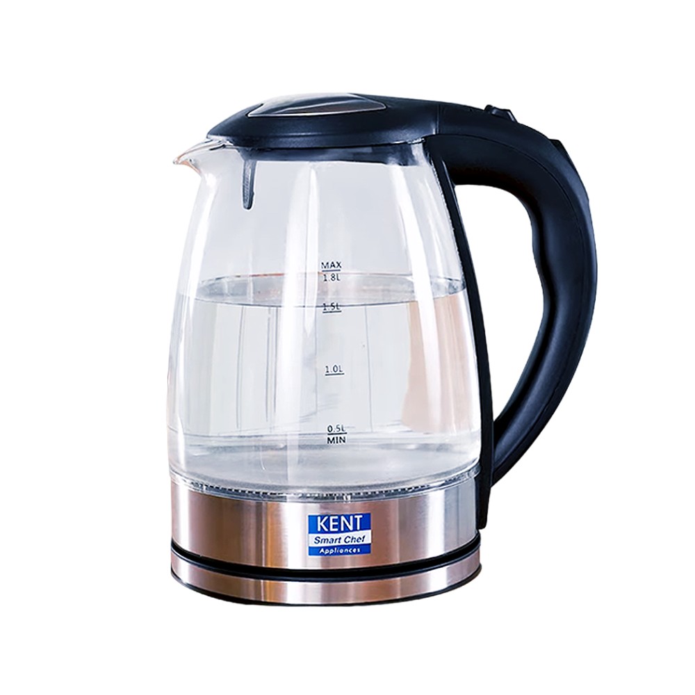 Kent Elegant Glass Electric Kettle - 1.8 l (2000W, 116052, Silver ...