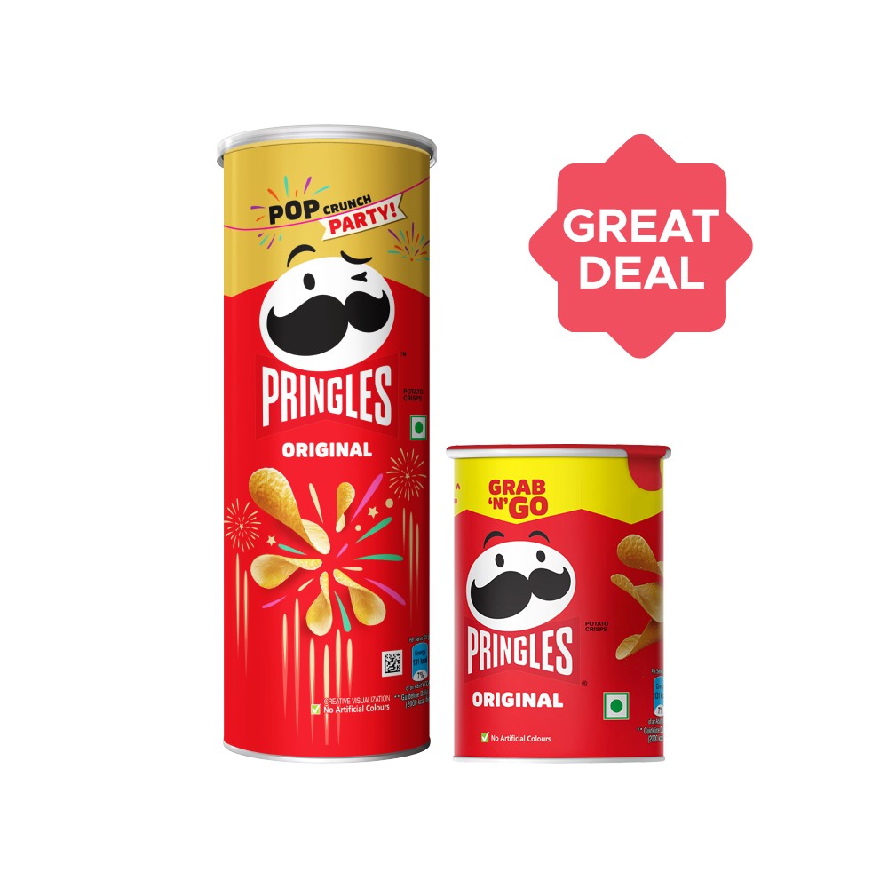 Pringles Original Potato Chips + Original Potato Chips (40 g) Combo ...