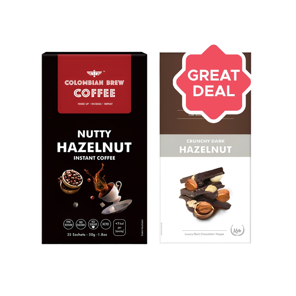 Colombian Brew Coffee Nutty Hazelnut Instant Coffee + Didier & Frank ...