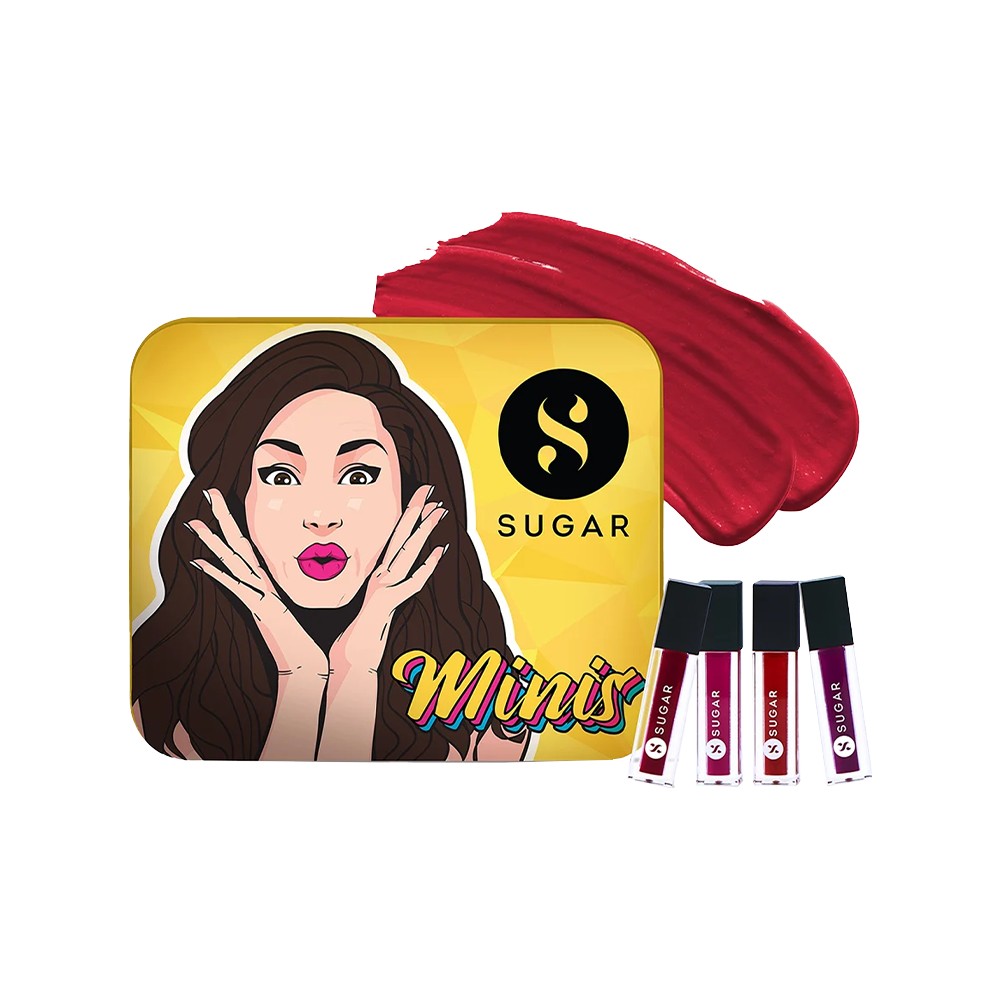 SUGAR Cosmetics Smudge Me Not Mini Liquid Lipstick Kit (Bold) Price ...