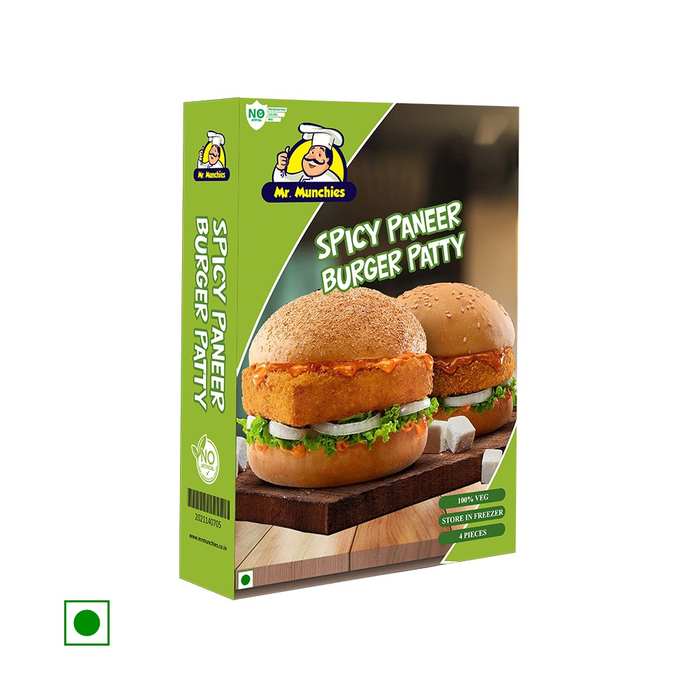 Mr. Munchies Spicy Paneer Burger Patty Price - Buy Online at ₹180 in India
