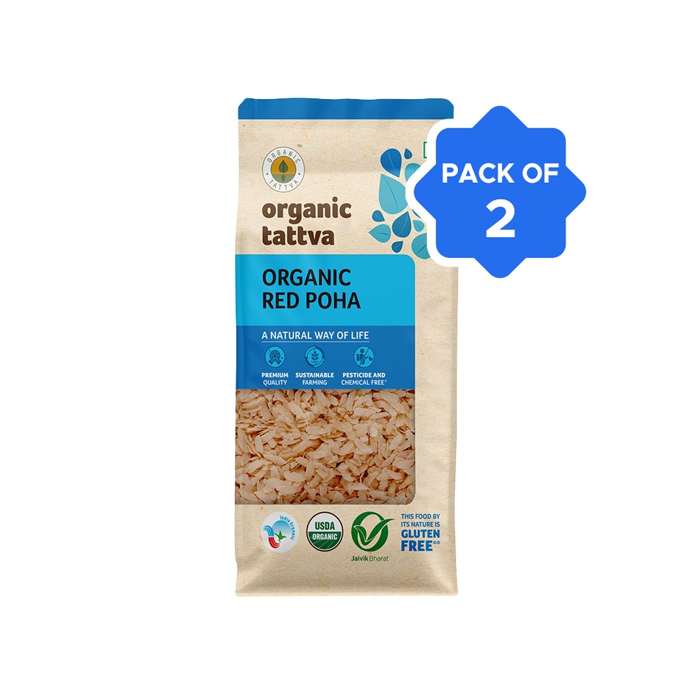 Organic Tattva Organic Red Poha, 500 g - Pack of 2 Price - Buy Online ...