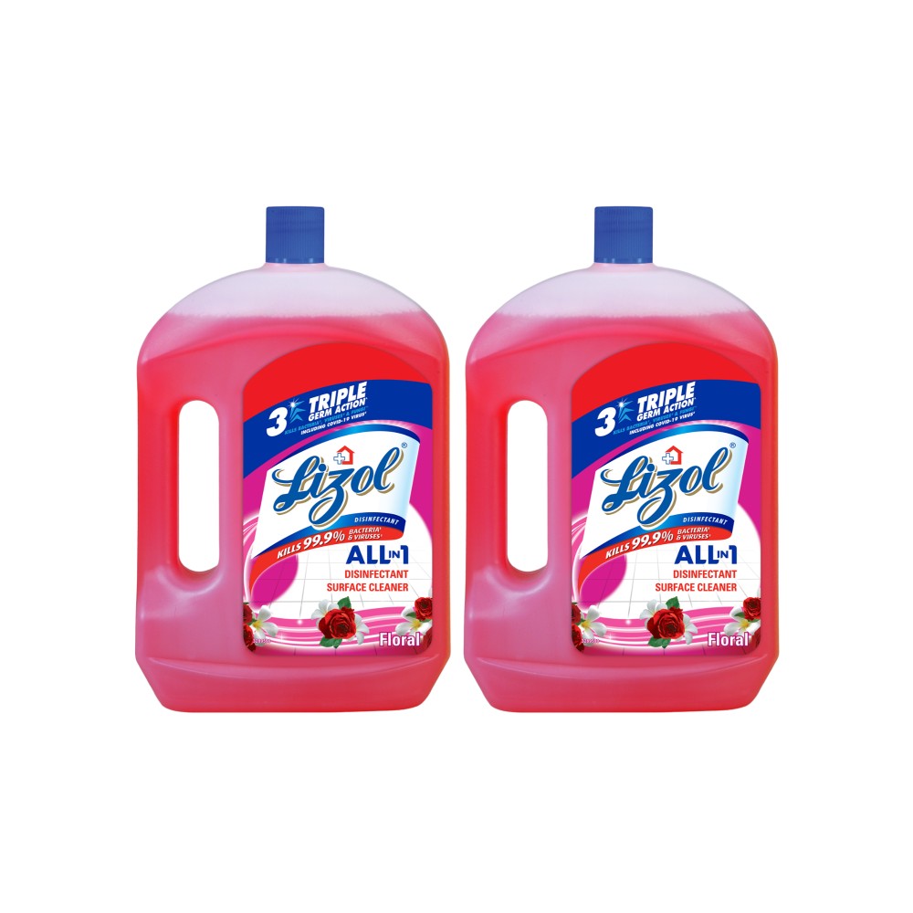 Lizol Disinfectant Surface & Floor Cleaner (Floral) - 2 l - Pack of 2 ...