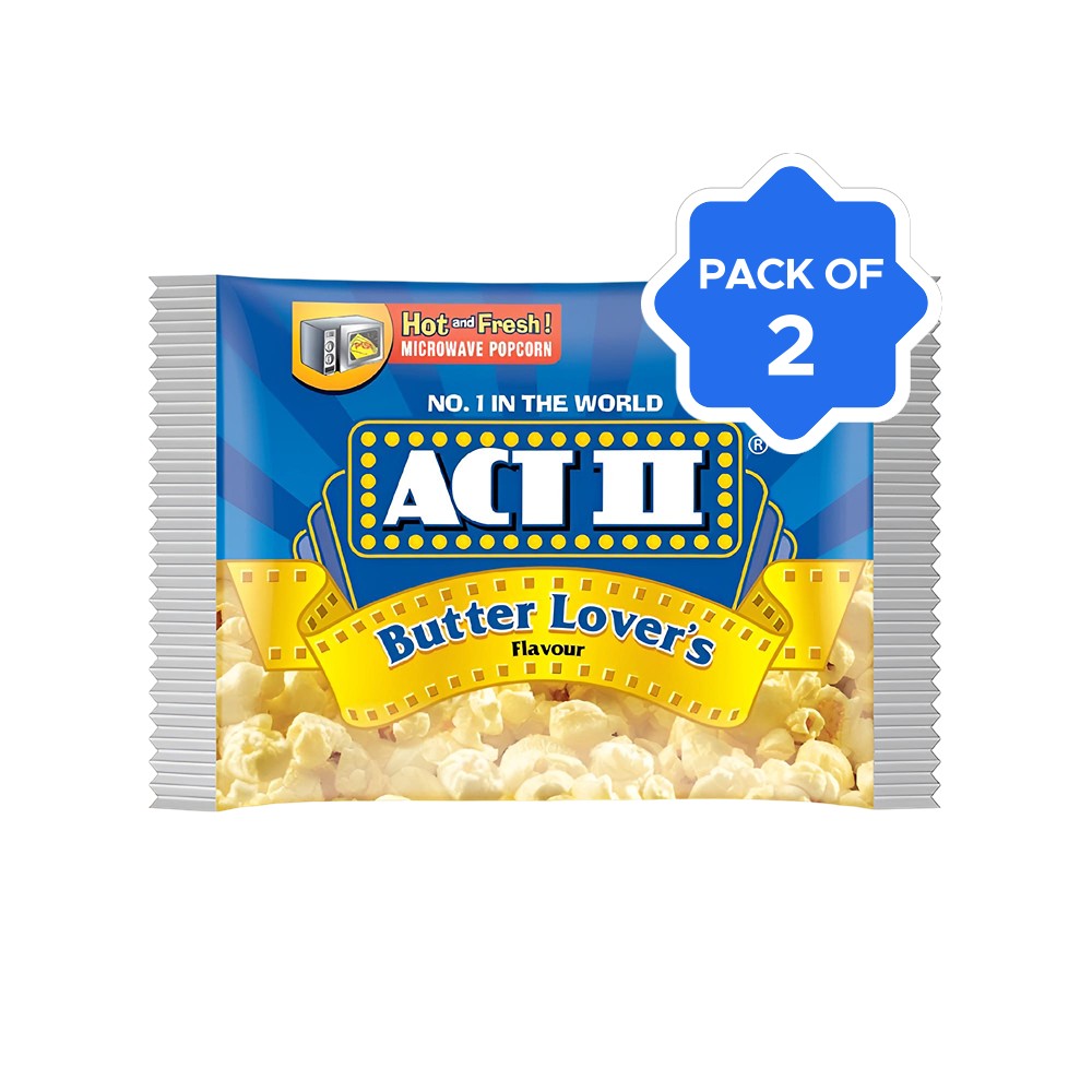 Act II Butter Popcorn - Microwave - Pack of 2 Price - Buy Online at ...