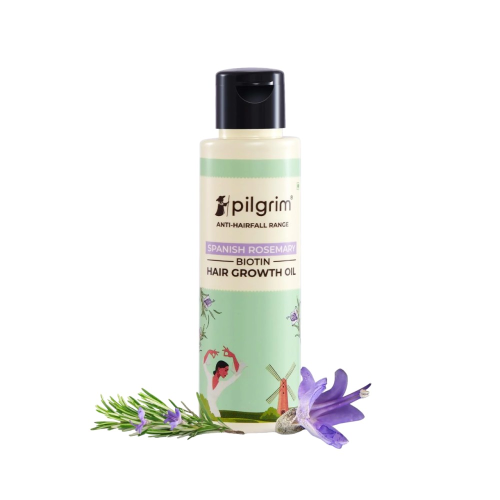 Pilgrim Spanish Rosemary Biotin Growth Hair Oil Price - Buy Online at ...