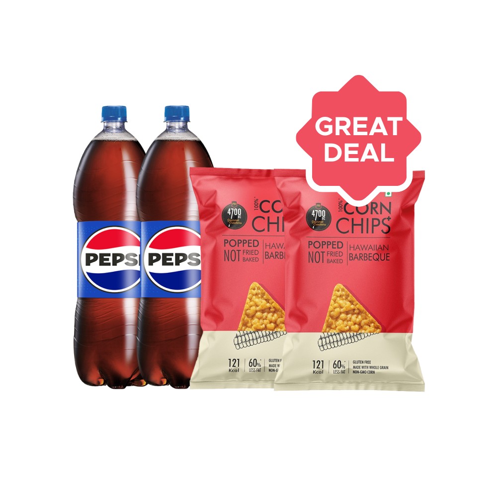 Pepsi Soft Drink (1.5 l) x 2 + 4700BC Hawaiian Barbeque Corn Popped ...