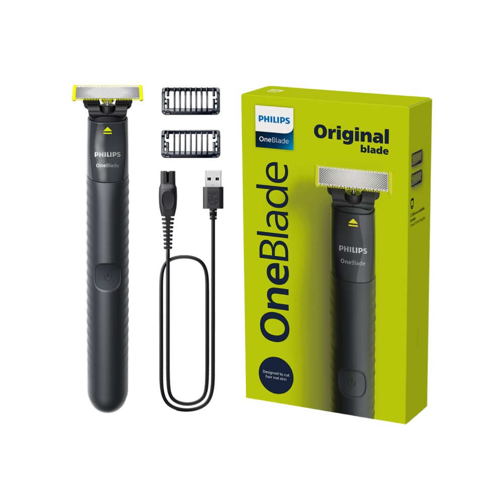 Philips QP1424/10 One Blade Hybrid Beard Trimmer and Shaver (Black ...