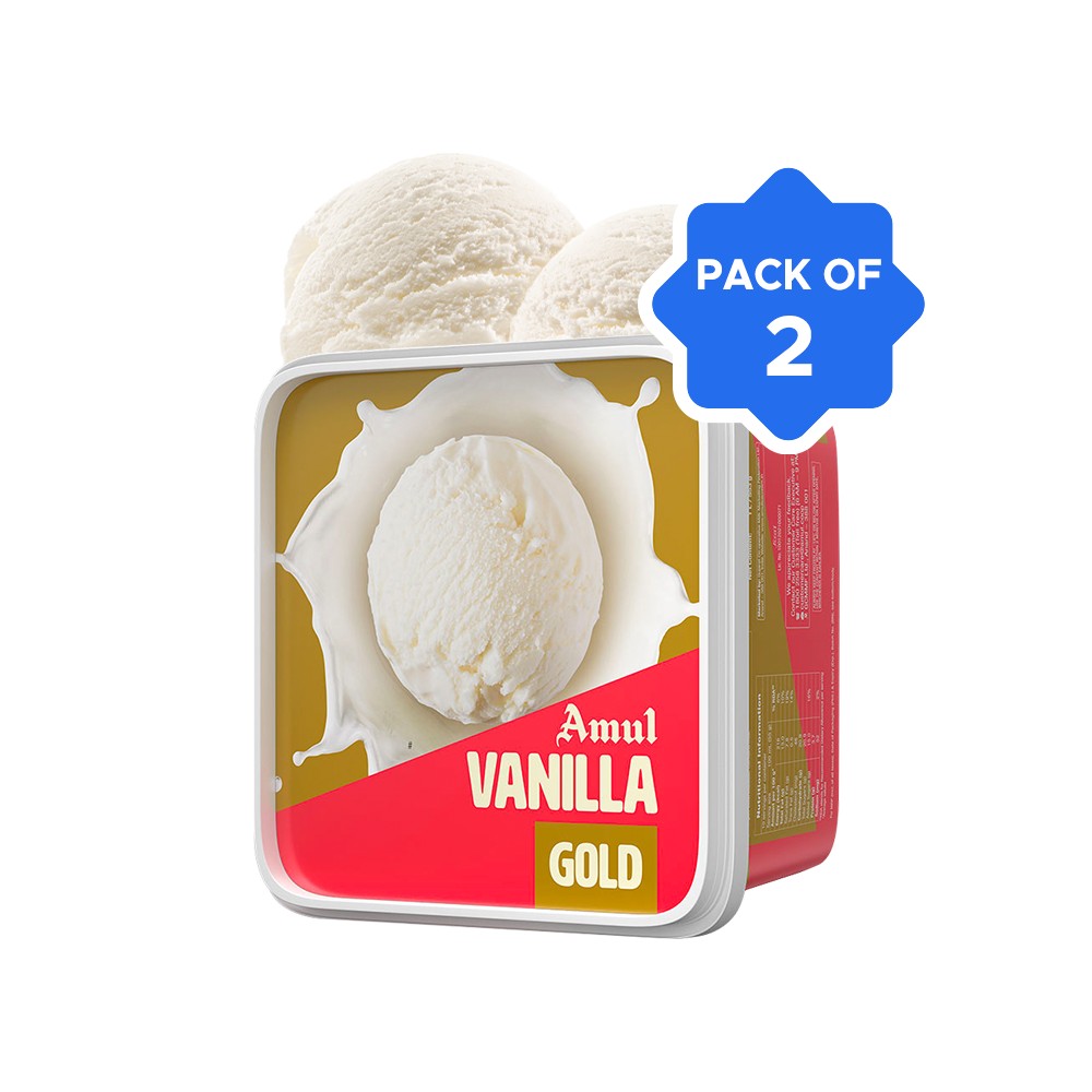 Amul Gold Vanilla Magic Ice Cream Tub - Pack of 2 Price - Buy Online at ...