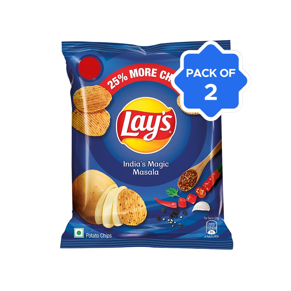 Lay's India's Magic Masala Potato Chips - Pack of 2 Price - Buy Online ...
