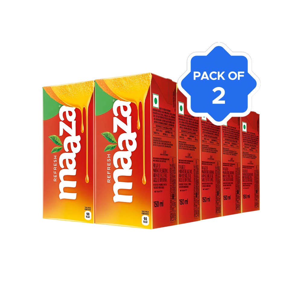 Maaza Mango Drink - Pack of 10 - Pack of 2 Price - Buy Online at Best ...