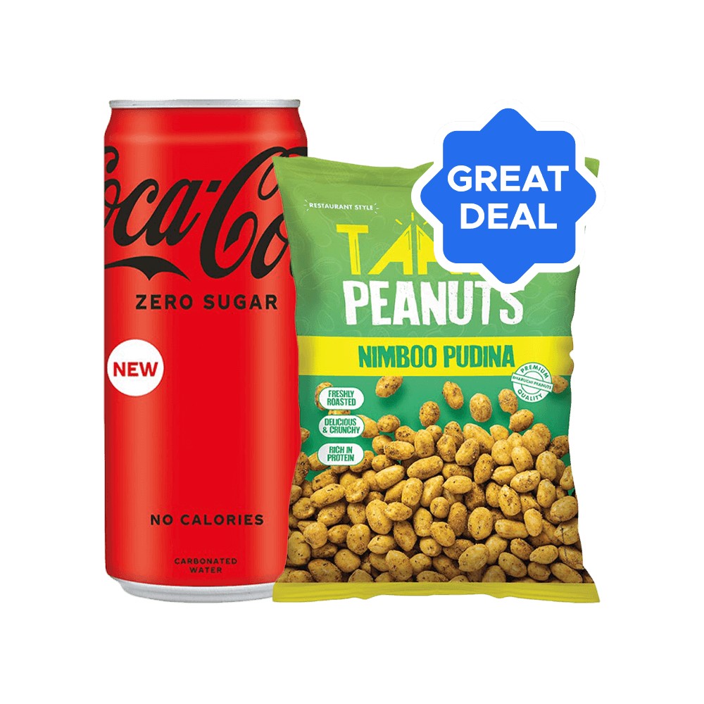 Taali Roasted Nimbu Pudina Peanuts + Coca-Cola Zero Sugar Diets ...
