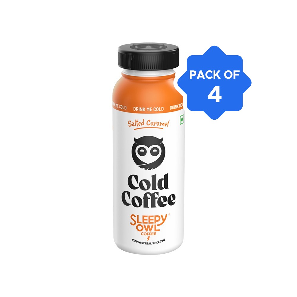 Sleepy Owl Salted Caramel Cold Coffee - Pack of 4 Price - Buy Online at ...