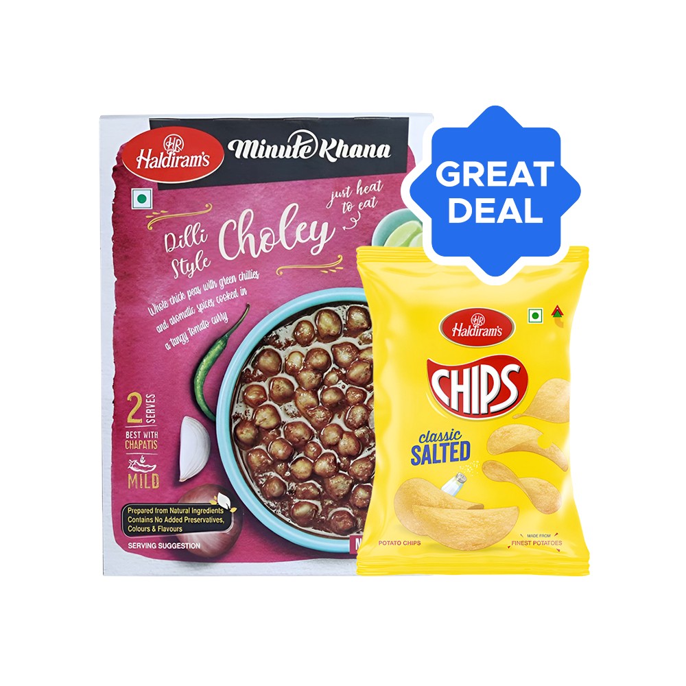 Haldiram's Minute Khana Dilli Style Choley Ready to Eat + Classic ...