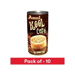 Amul Kool Cafe Milk 'n' Coffee Flavoured Milk (Can) - Pack of 10 Price ...
