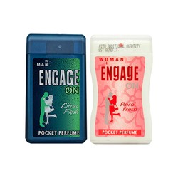 Engage On Floral Fresh Women's Pocket Perfume + Citrus Fresh Men's ...