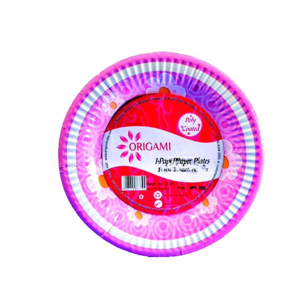 Origami Poly Coated Disposable Plates - Printed Price - Buy Online at ...