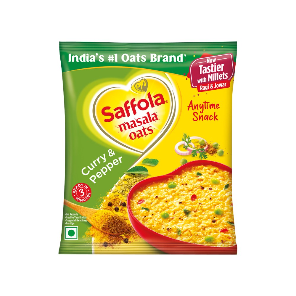 Saffola Masala Curry & Pepper Oats Price - Buy Online at Best Price in ...