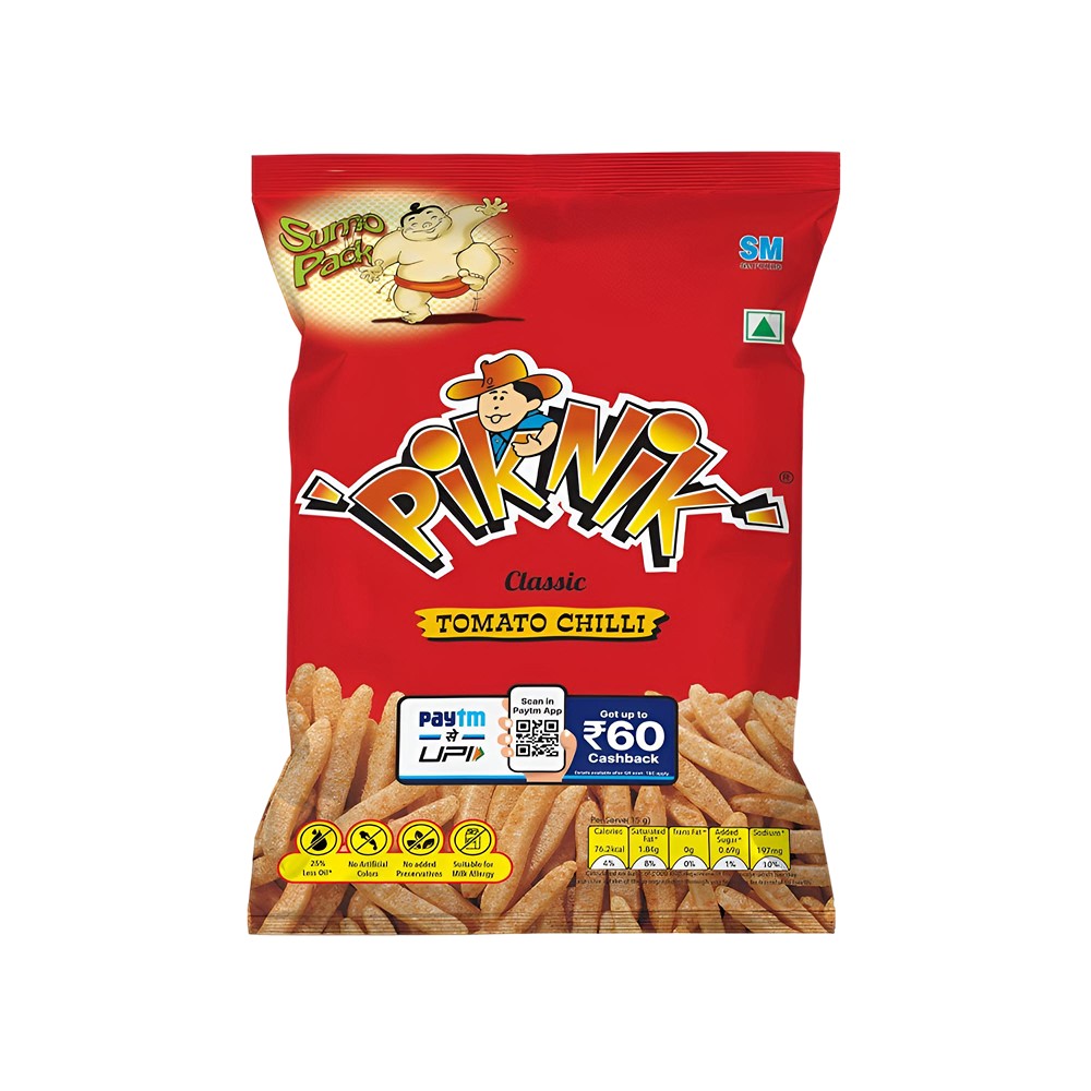 Piknik Classic Tomato Chilli Soya Sticks Price - Buy Online at ₹43 in India