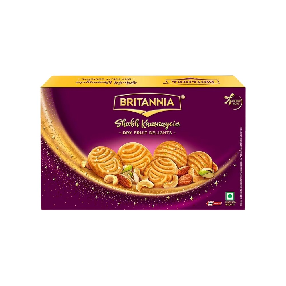 Britannia Shubhkamnaye Dry Fruit Delights Biscuits Gift Pack Price ...