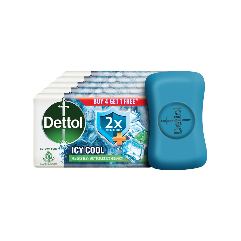 Dettol Icy Cool Bathing Soap - Buy 4 Get 1 Free Price - Buy Online at ...