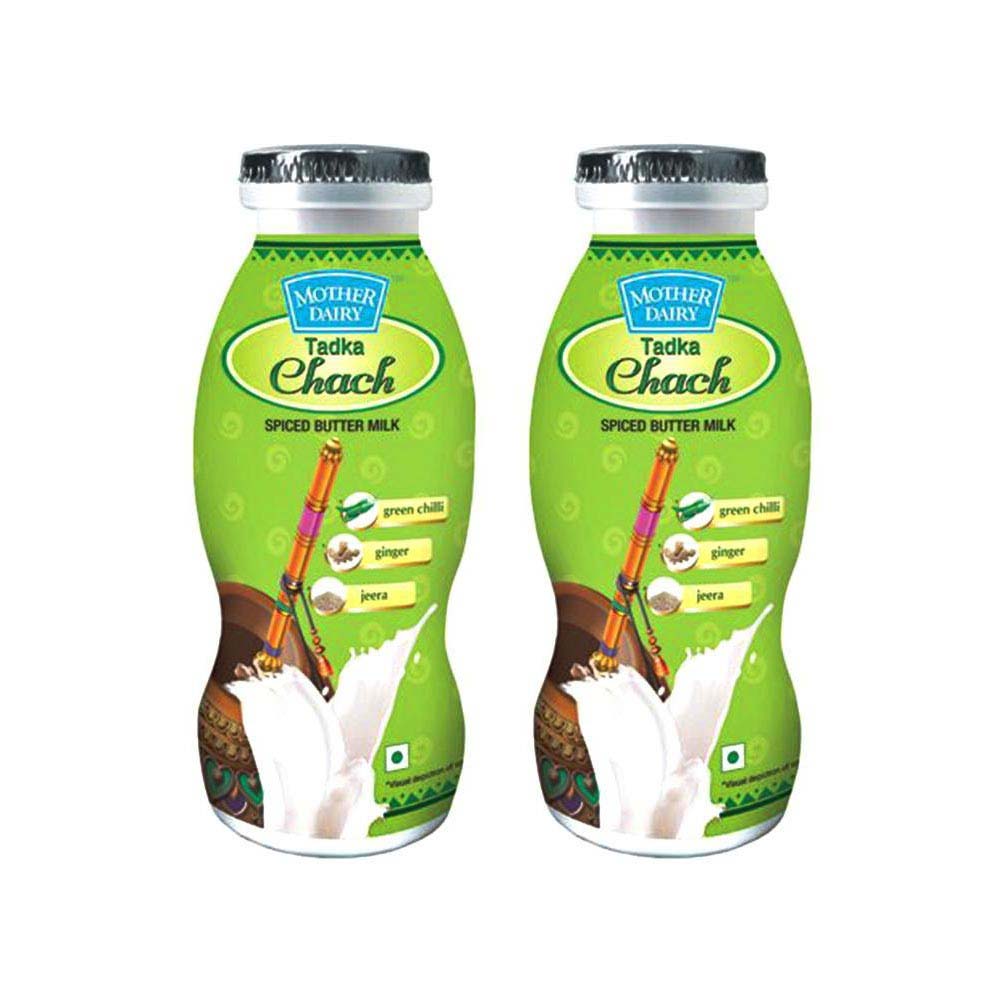 Mother Dairy Tadka Salted Buttermilk Bottle - Pack of 2 Price - Buy ...