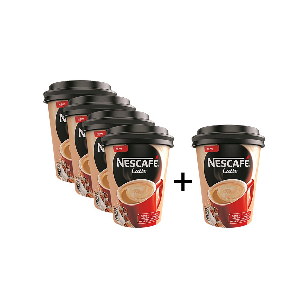 Nescafe Latte Instant Coffee Cup - Buy 4 Get 1 Free Price - Buy Online ...