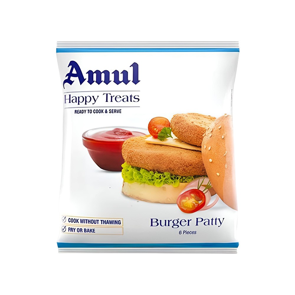 Amul Happy Treats Veg Burger Patty (Frozen) Price - Buy Online at Best ...