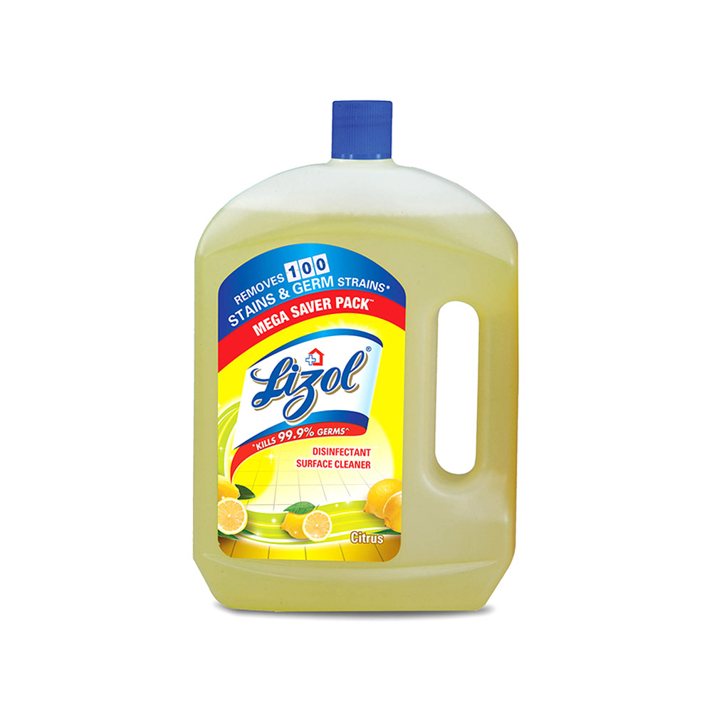 Lizol Disinfectant Surface & Floor Cleaner (Citrus) 2 l + Lizol Power ...