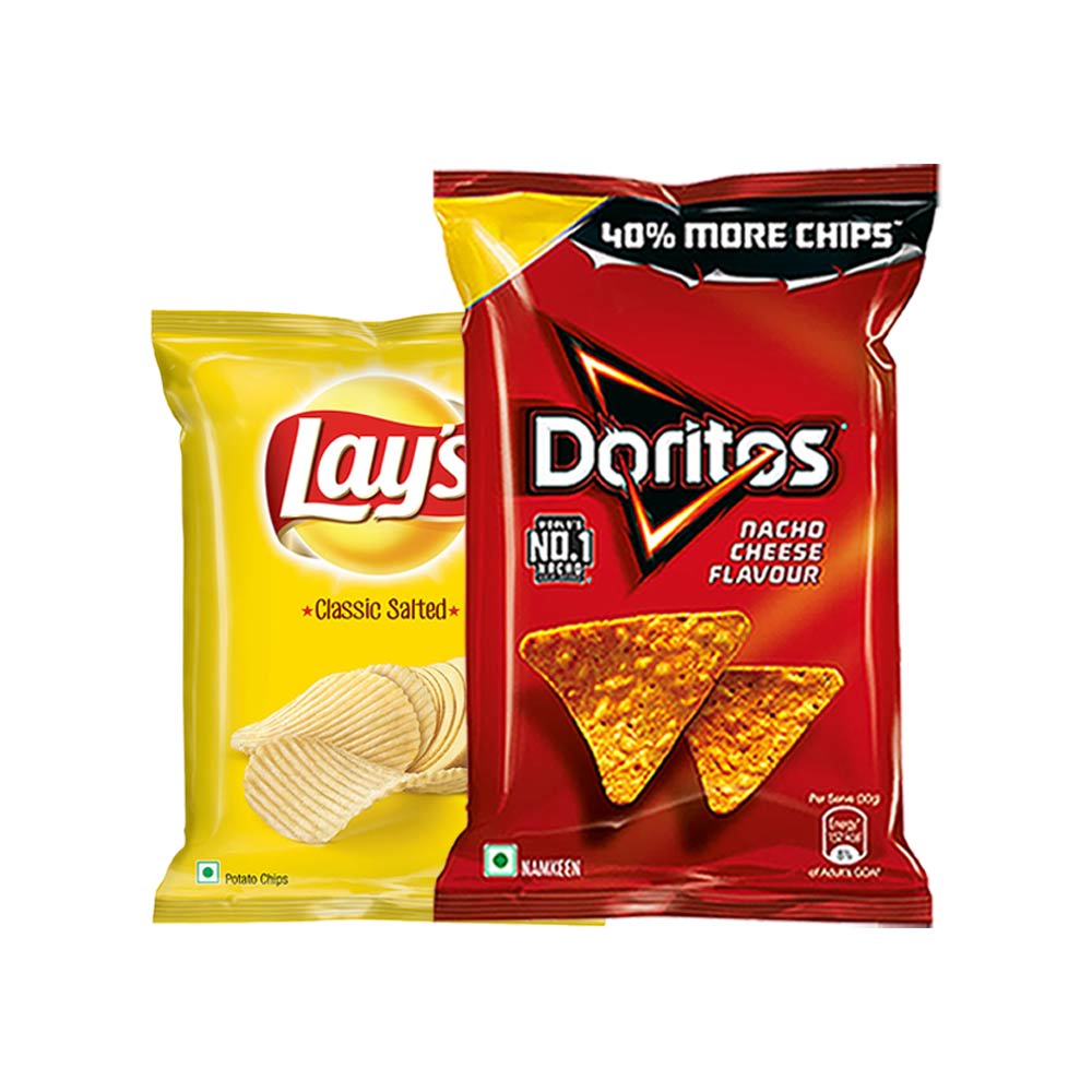 Doritos Cheese Nachos + Lay's Classic Salted Potato Chips Combo Price ...