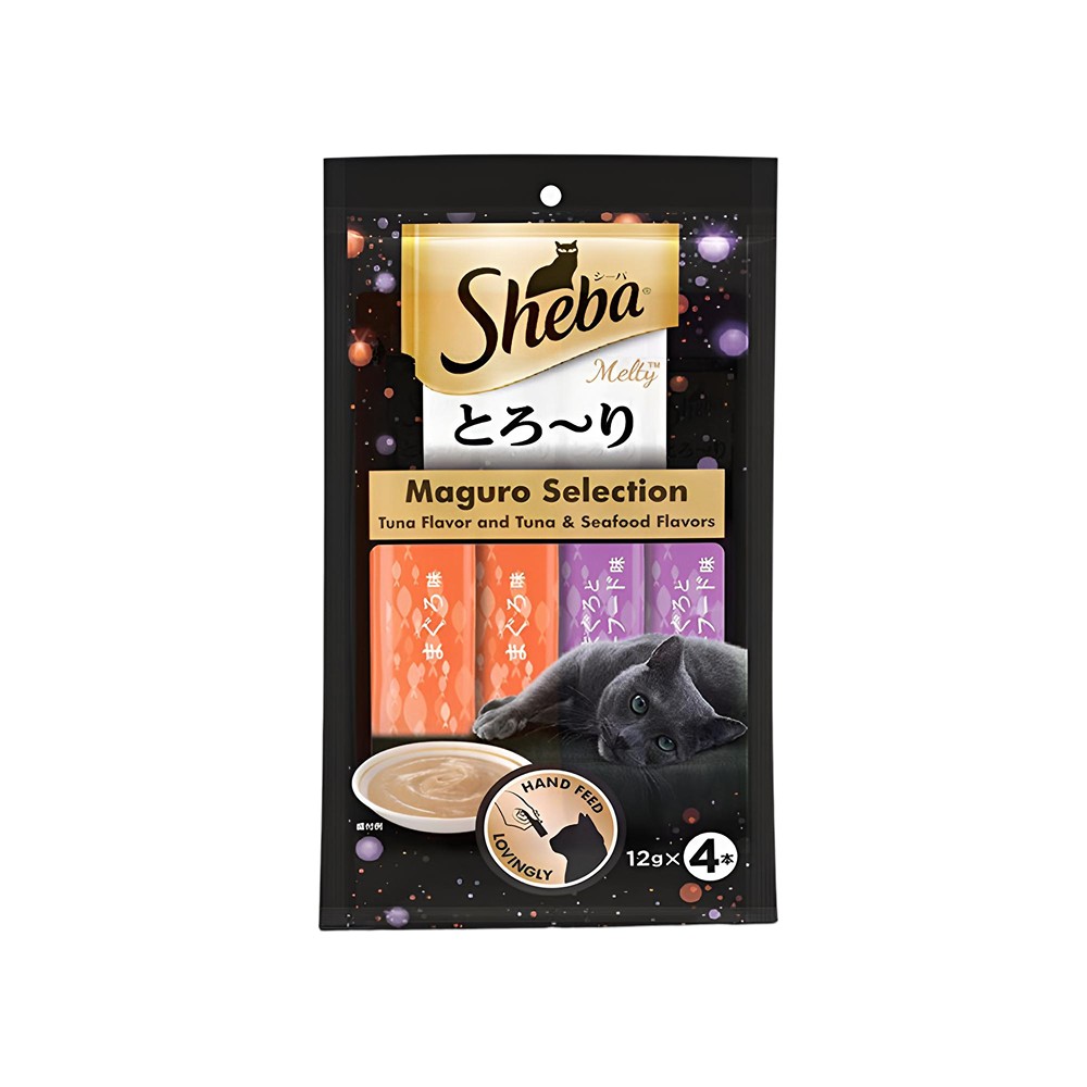 Sheba Melty- Creamy Cat Food (Maguro Selection Tuna & Seafood Flavors ...
