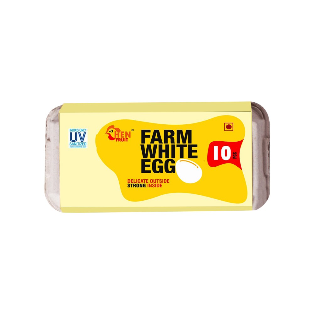 Hen Fruit -10 Farm Fresh No Antibiotics White Eggs + No Hatch Herbal ...