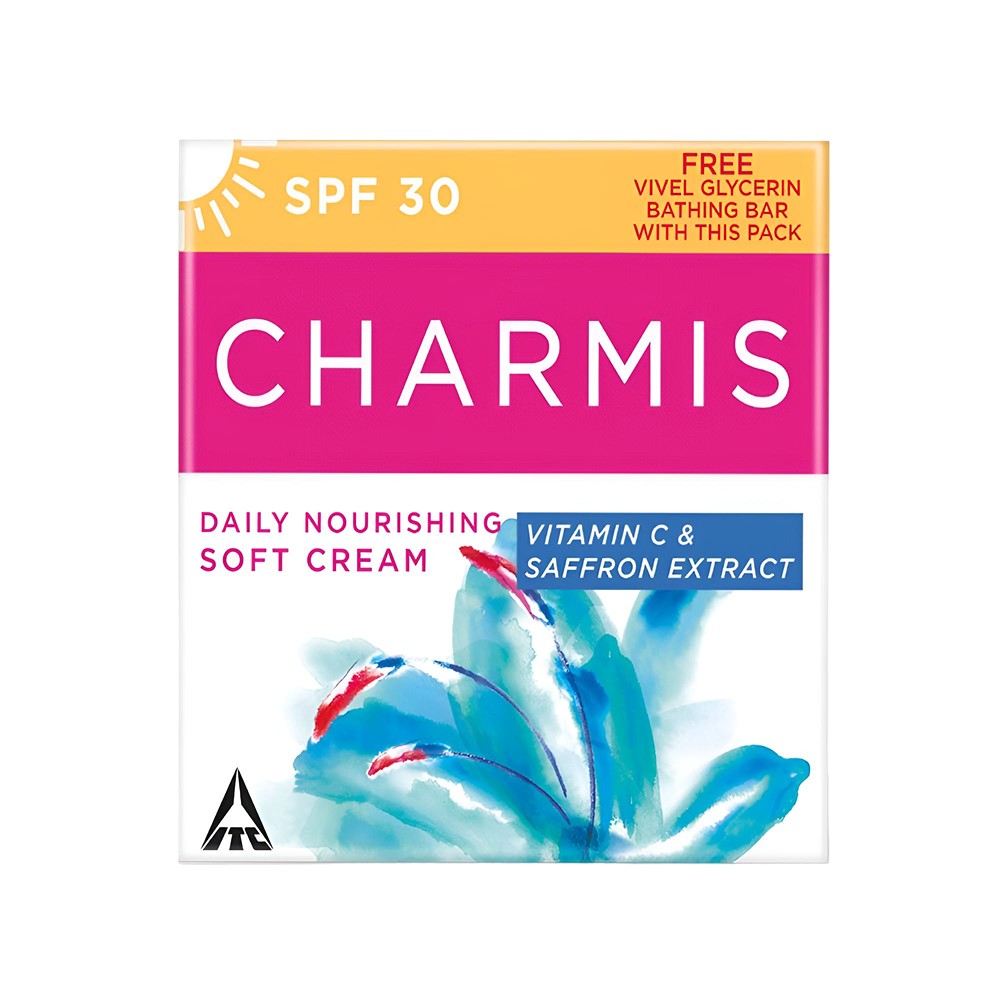 Charmis Deep Nourishing Cold Cream - Free Vivel Glycerin Bathing Bar ...