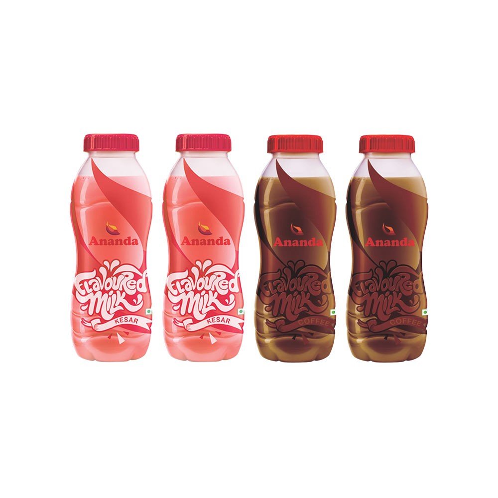 Ananda Coffee Flavoured Milk x 2 + Kesar Flavoured Milk x 2 Combo Price ...