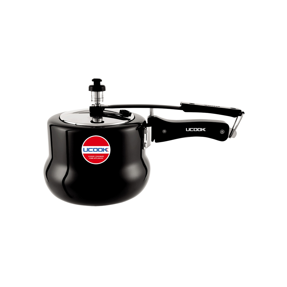 Ucook PC0491 Big Belly Duo Handi Shape Pressure Cooker (Hard Anodised ...
