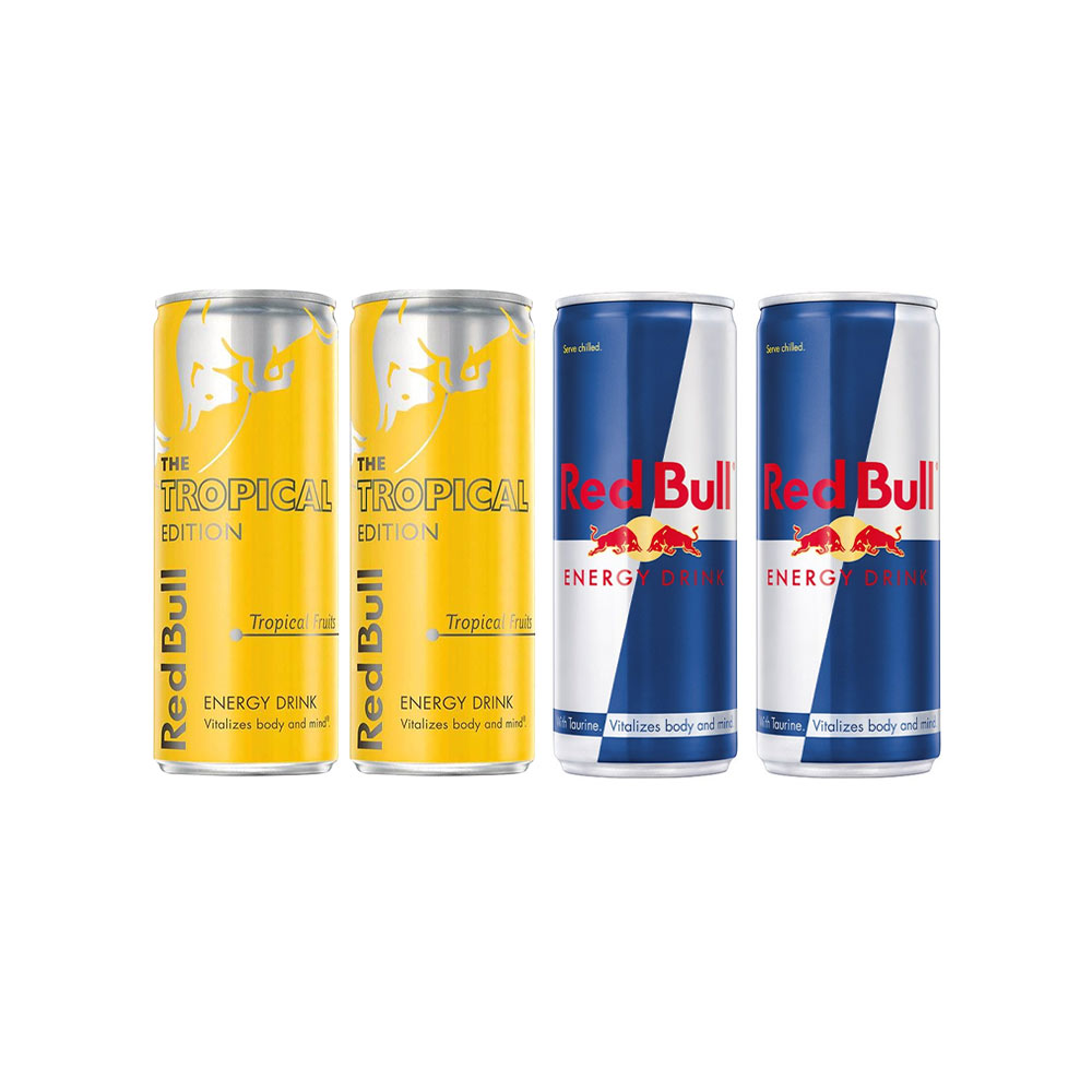 Red Bull Energy Drink Yellow Edition Tropical x 2 + Energy Drink (250 ...