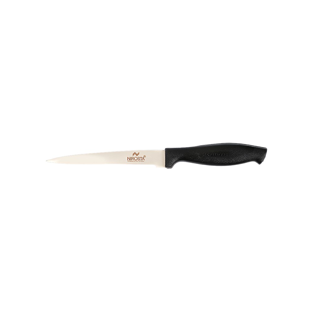 Nirosta Vegetable Stainless Steel Knife - Large Serration (Black) Price ...