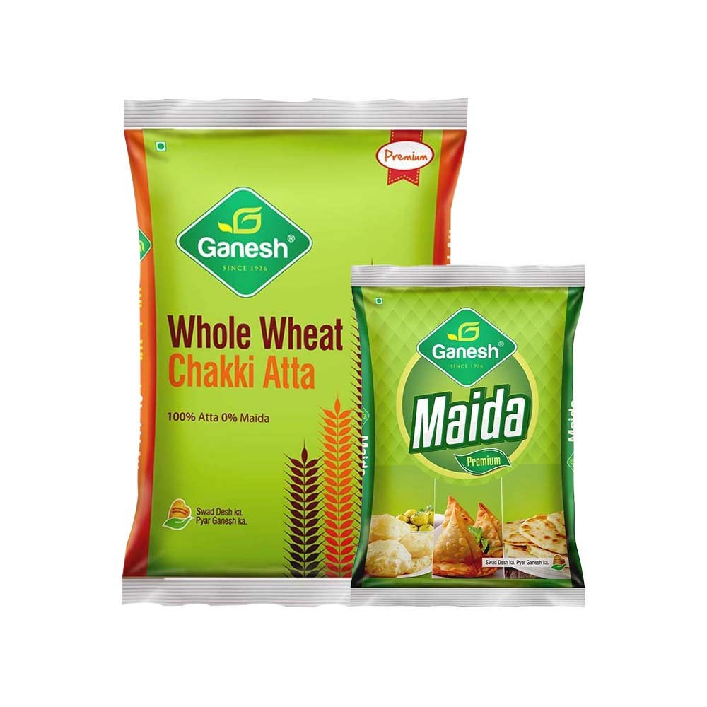 Ganesh Whole Wheat Chakki Atta + Maida Combo Price - Buy Online at Best ...